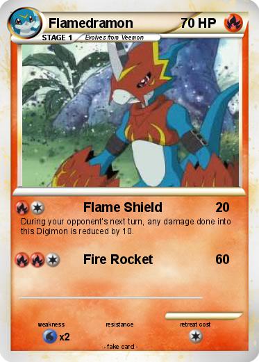 Pokémon Flamedramon 68 68 - Flame Shield - My Pokemon Card