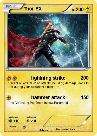 Pokémon Thor EX 10 10 - lightning strike - My Pokemon Card