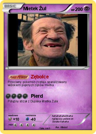 Pokémon Mietek Zul 14 14 - Zębolce - Twoja własna karta pokemon