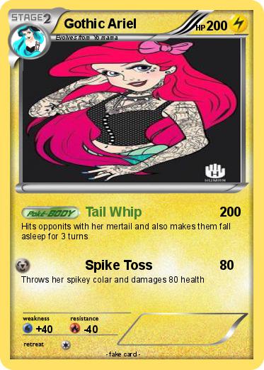 Pokémon Gothic Ariel - Tail Whip - My Pokemon Card