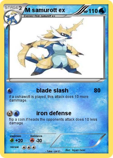 Pokémon M samurott ex 2 2 - blade slash - My Pokemon Card