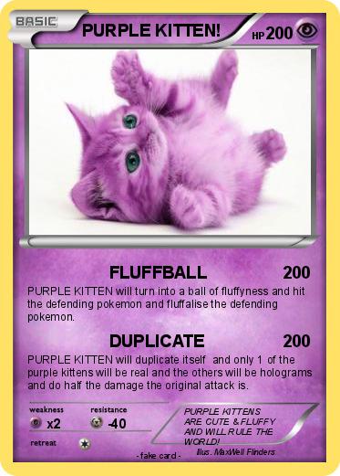 Pokémon PURPLE KITTEN - FLUFFBALL - My Pokemon Card