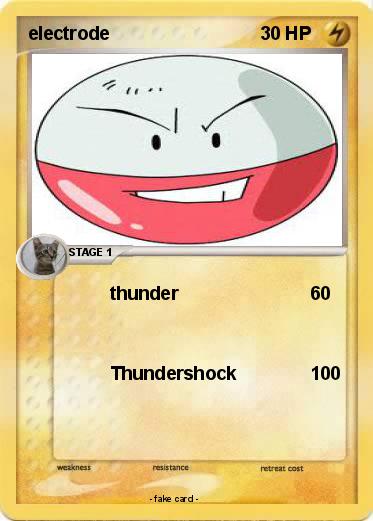 Pokémon electrode 131 131 - thunder - My Pokemon Card