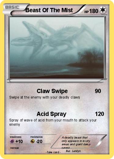 Pokémon Beast Of The Mist 1 1 - Claw Swipe - My Pokemon Card