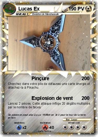Pokémon Lucas Ex 9 9 - Pinçure - Ma carte Pokémon