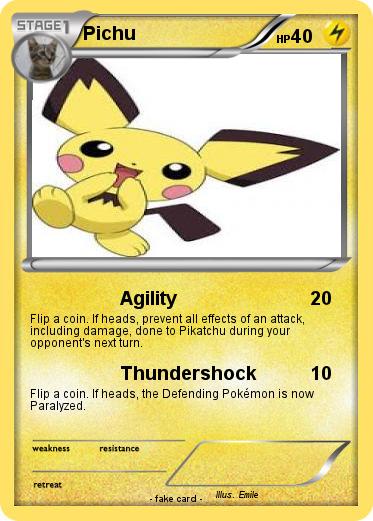 Pokémon Pichu 2590 2590 - Agility - My Pokemon Card
