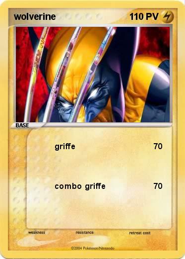 Pokémon wolverine 22 22 - griffe - Ma carte Pokémon