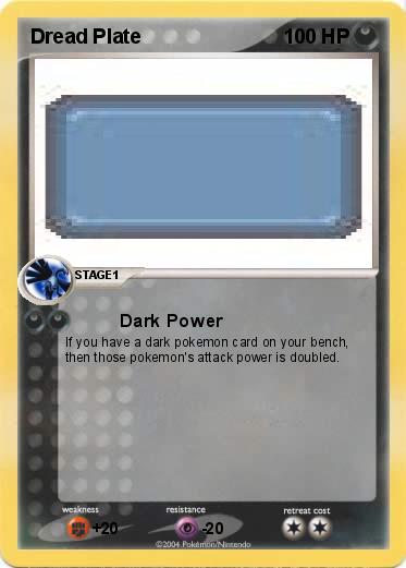 Pokémon Dread Plate - Dark Power - My Pokemon Card