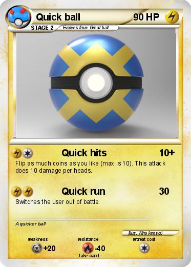 Pokémon Quick ball 7 7 - Quick hits - My Pokemon Card