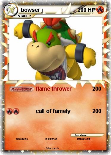 Pokémon bowser j 18 18 - flame thrower - My Pokemon Card