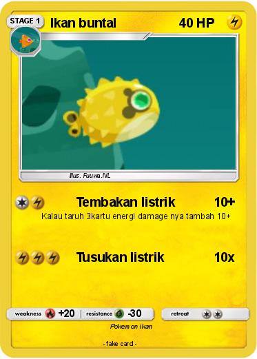 Pokémon Ikan buntal - Tembakan listrik - My Pokemon Card