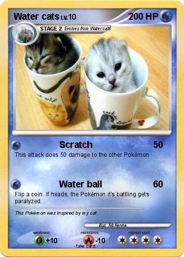 Pokémon Water cats 1 1 - Scratch - My Pokemon Card