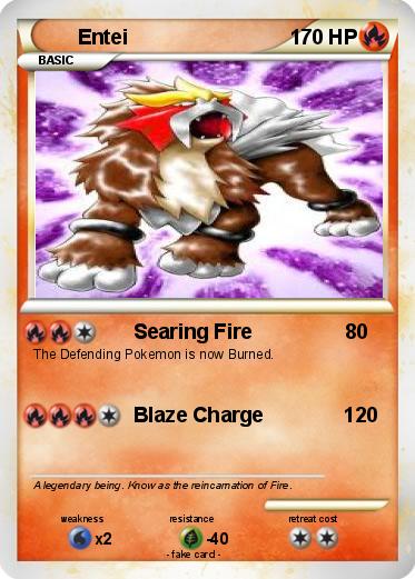 Pokémon Entei 818 818 - Searing Fire - My Pokemon Card