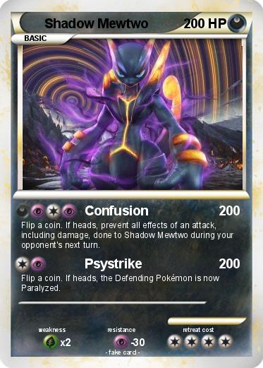 Pokémon Shadow Mewtwo 392 392 - Confusion - My Pokemon Card