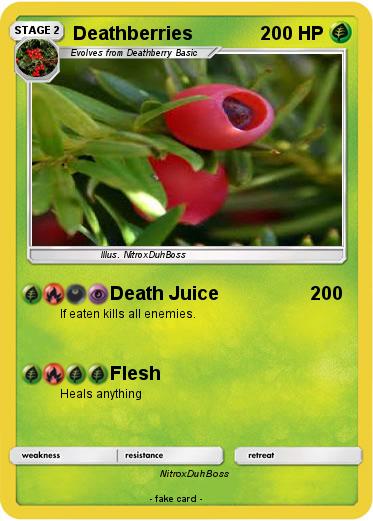 Pokémon Deathberries - Death Juice - My Pokemon Card