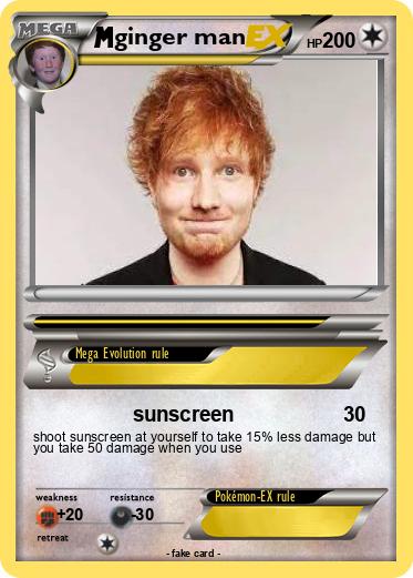 Pokémon ginger man 5 5 - sunscreen - My Pokemon Card