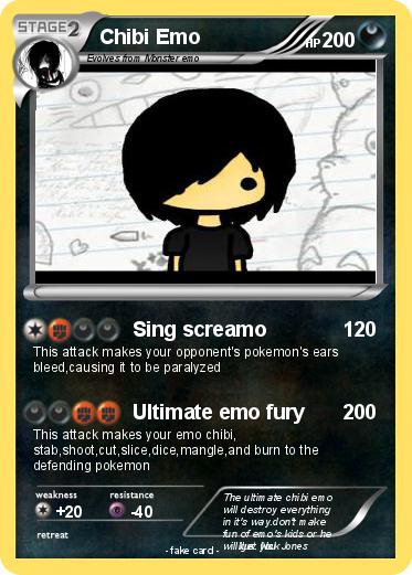 Pokémon Chibi Emo - Sing screamo - My Pokemon Card