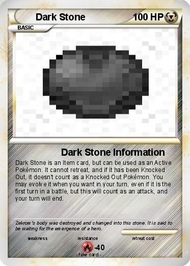 Pokémon Dark Stone 3 3 - Dark Stone Information - My Pokemon Card