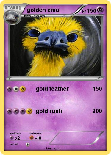 Pokémon golden emu - gold feather - My Pokemon Card