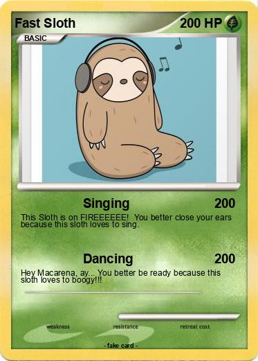 Pokémon Fast Sloth - Singing - My Pokemon Card