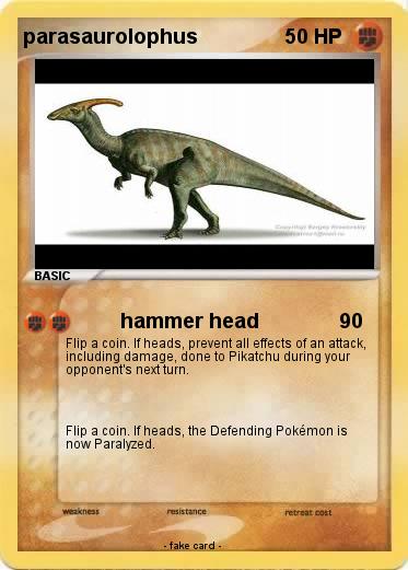 Pokémon parasaurolophus 45 45 - hammer head - My Pokemon Card