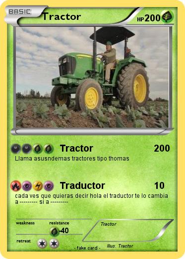 Pokémon Tractor 32 32 - Tractor - Mi carta pokémon