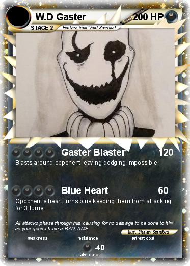 Pokémon W D Gaster 55 55 - Gaster Blaster - My Pokemon Card