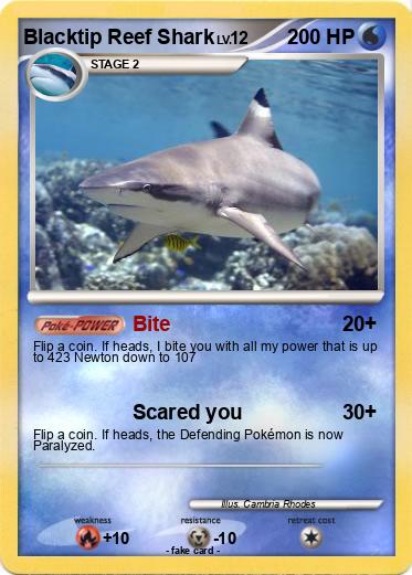 Pokémon Blacktip Reef Shark 1 1 - Bite - My Pokemon Card
