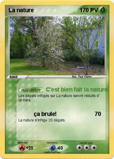 Pokémon La nature 5 5 - C'est bien fait la nature! - Ma carte Pokémon
