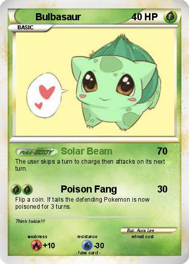 Pokémon Bulbasaur 733 733 - Solar Beam - My Pokemon Card