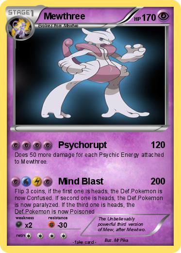 Pokémon Mewthree 1111 1111 - Psychorupt - My Pokemon Card