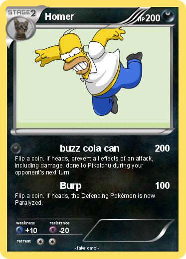 Pokémon Homer 5213 5213 - buzz cola can - My Pokemon Card