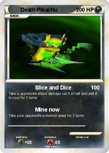 Pokémon Death Pikachu 20 20 - Slice and Dice - My Pokemon Card