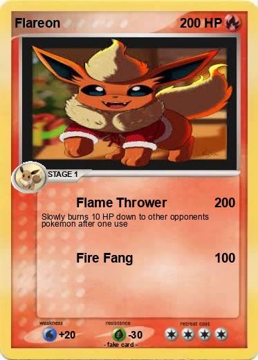 Pokémon Flareon 923 923 - Flame Thrower - My Pokemon Card