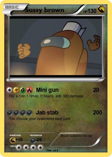 Pokémon Sussy brown - Mini gun - My Pokemon Card