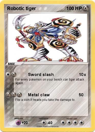 Pokémon Robotic tiger - Sword slash - My Pokemon Card