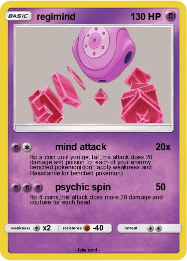 Pokémon regimind - mind attack - My Pokemon Card