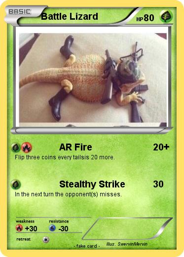 Pokémon Battle Lizard 1 1 - AR Fire - My Pokemon Card