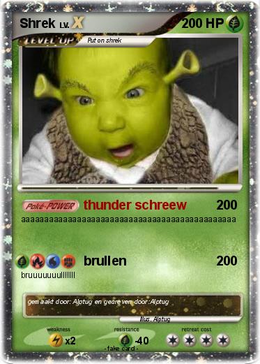 Pokémon Shrek 165 165 - thunder schreew - My Pokemon Card