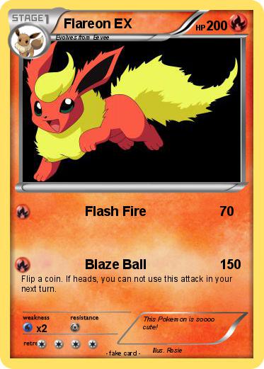 Pokémon Flareon EX 36 36 - Flash Fire - My Pokemon Card