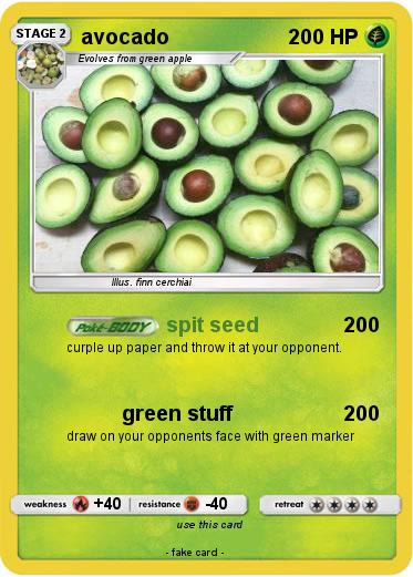 Pokémon avocado 13 13 - spit seed - My Pokemon Card