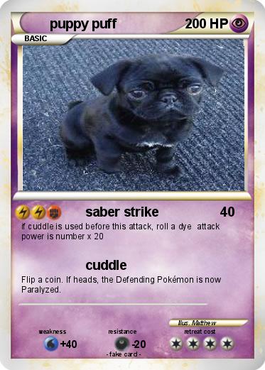 Pokémon puppy puff - saber strike - My Pokemon Card