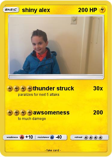 Pokémon shiny alex - thunder struck - My Pokemon Card