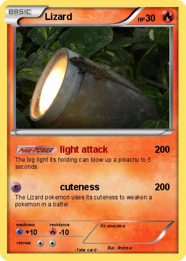 Pokémon Lizard 132 132 - light attack - My Pokemon Card