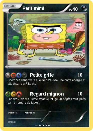 Pokémon Petit mimi - Petite grife - Ma carte Pokémon