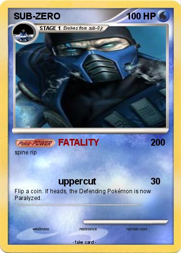 Pokémon SUB ZERO 234 234 - FATALITY - My Pokemon Card