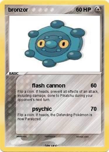 Pokémon bronzor 16 16 - flash cannon - My Pokemon Card