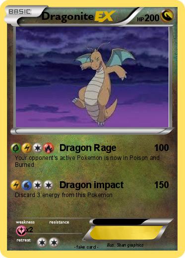 Pokémon Dragonite 1309 1309 - Dragon Rage - My Pokemon Card