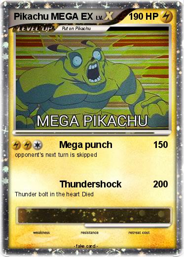 Pokémon Pikachu MEGA EX 1 1 - Mega punch - My Pokemon Card