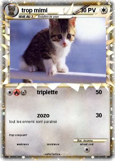Pokémon trop mimi 13 13 - triplette - Ma carte Pokémon